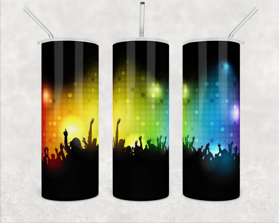 DJ Aka Disk Jockey Tumbler Wrap Png Music Headphones Mic 20oz Skinny ...