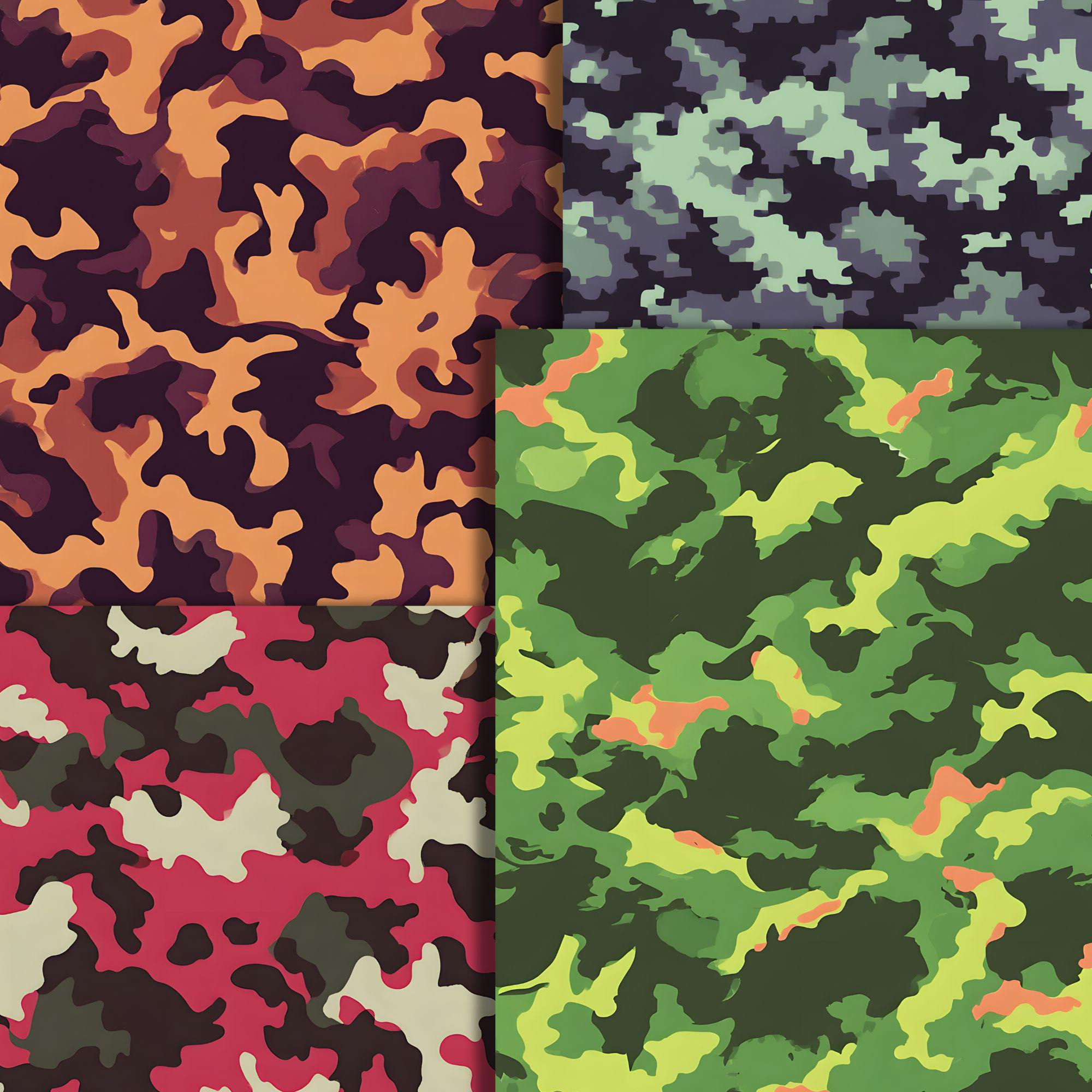 600+ Camouflage Digital Paper Pack, Army, Jungle & Urban Camo Patterns ...