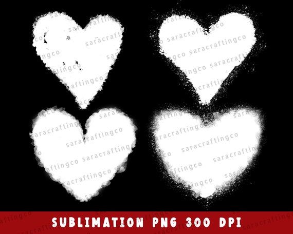 Heart Bleach Effect PNG Clipart Bundle Bleach Splash Brush - Etsy Canada