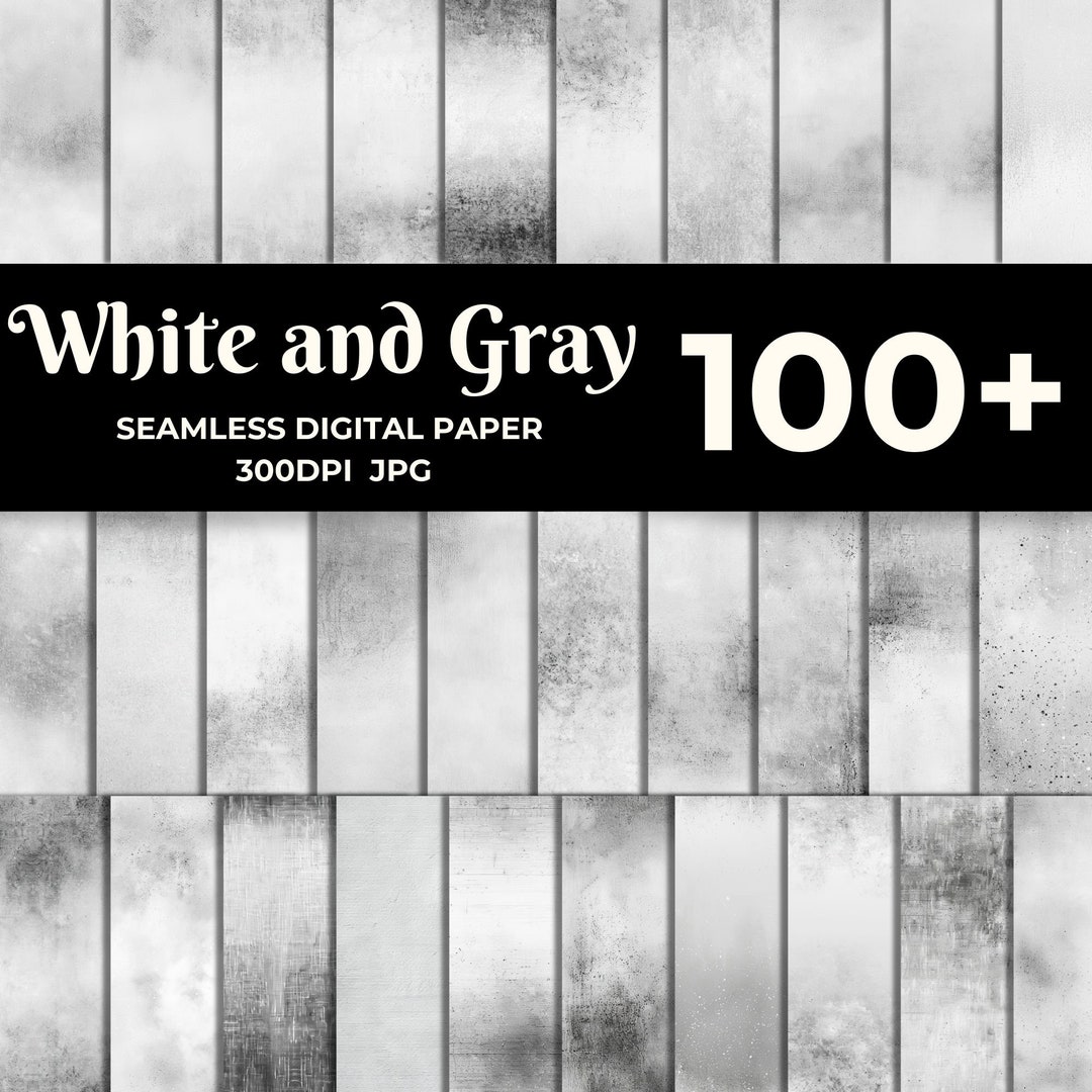 100+ White and Gray Grunge Texture Digital Paper Distress Printable ...
