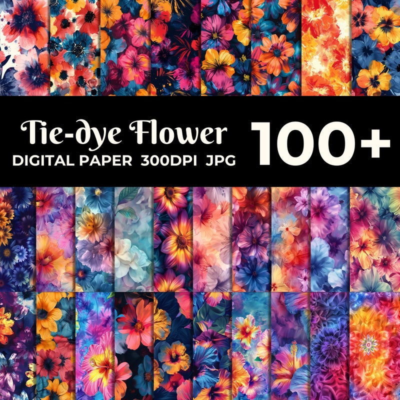 Tie Dye Flowers - Etsy