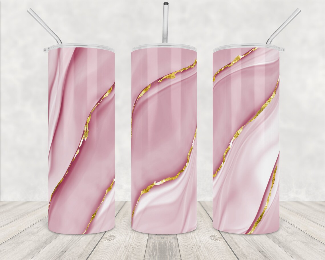 Pink Marble Tumbler Wrap Png Designs Marble Agate Sublimation - Etsy
