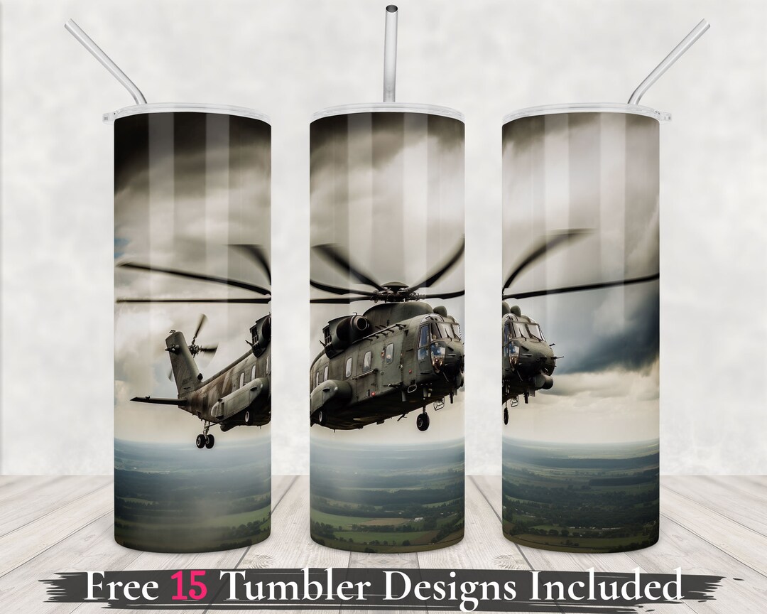 Helicopter Tumbler Wrap Png Sublimation Design 20oz Skinny - Etsy