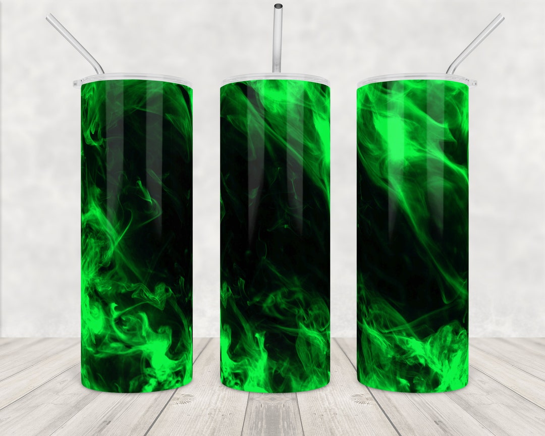 Green Smoke Tumbler Png 20oz Skinny Tumbler Wrap Sublimation Design ...