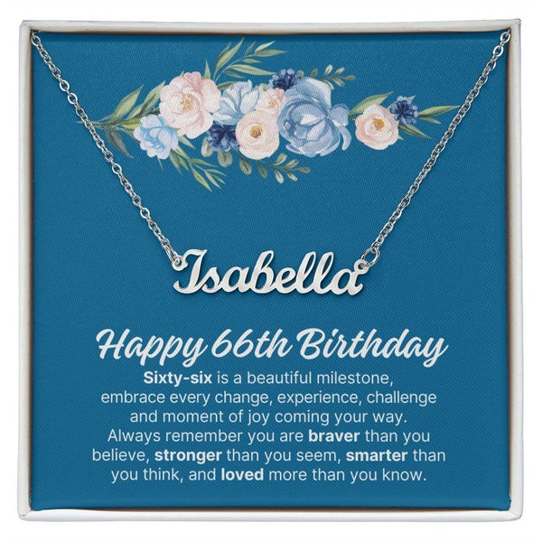 66th Birthday Necklace - Etsy