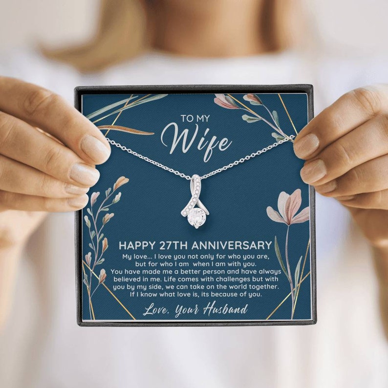 27th Wedding Anniversary Gift For Wife 27th Anniversary Etsy