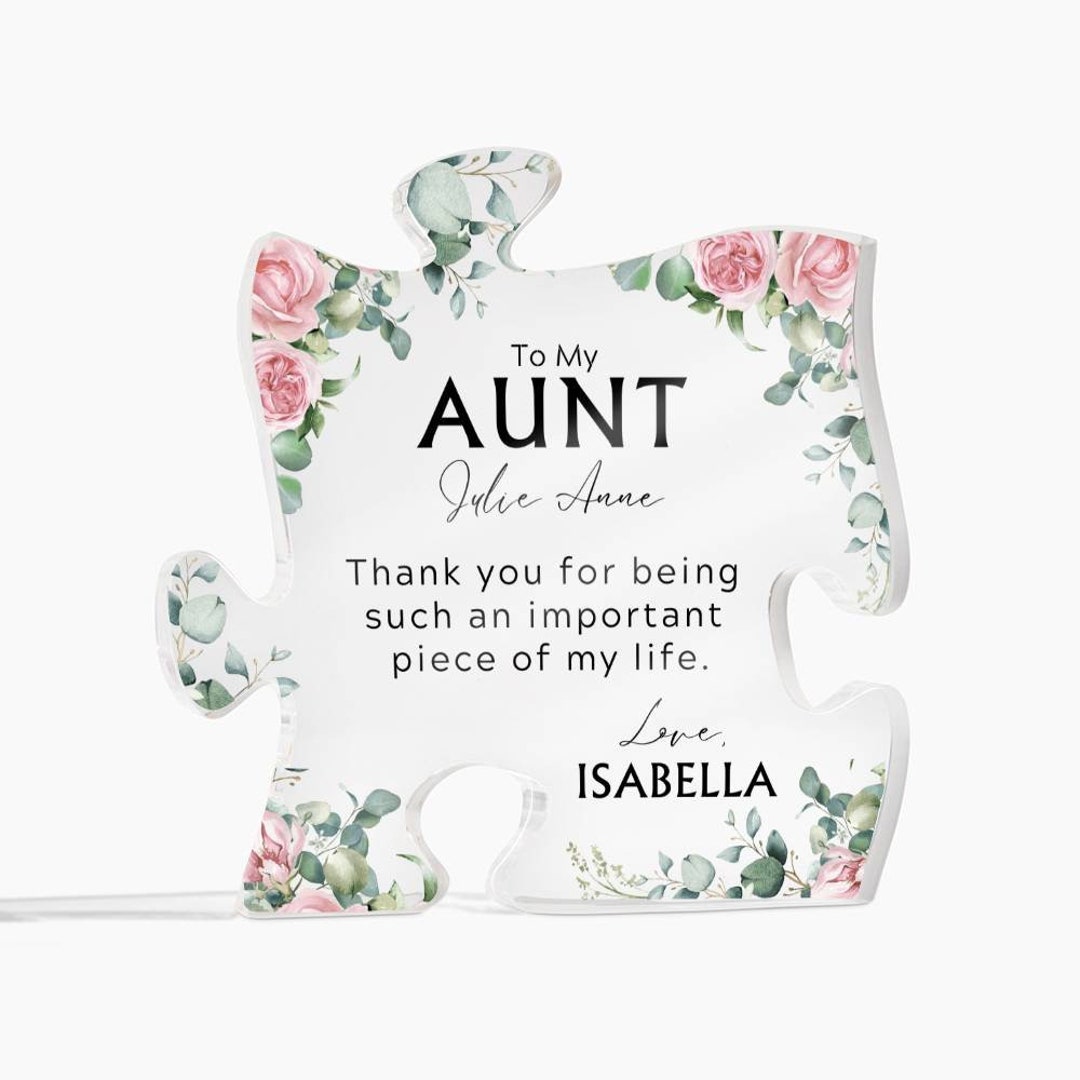 Aunt Acrylic Puzzle Plaque Personalized Aunt for Birthday - Etsy