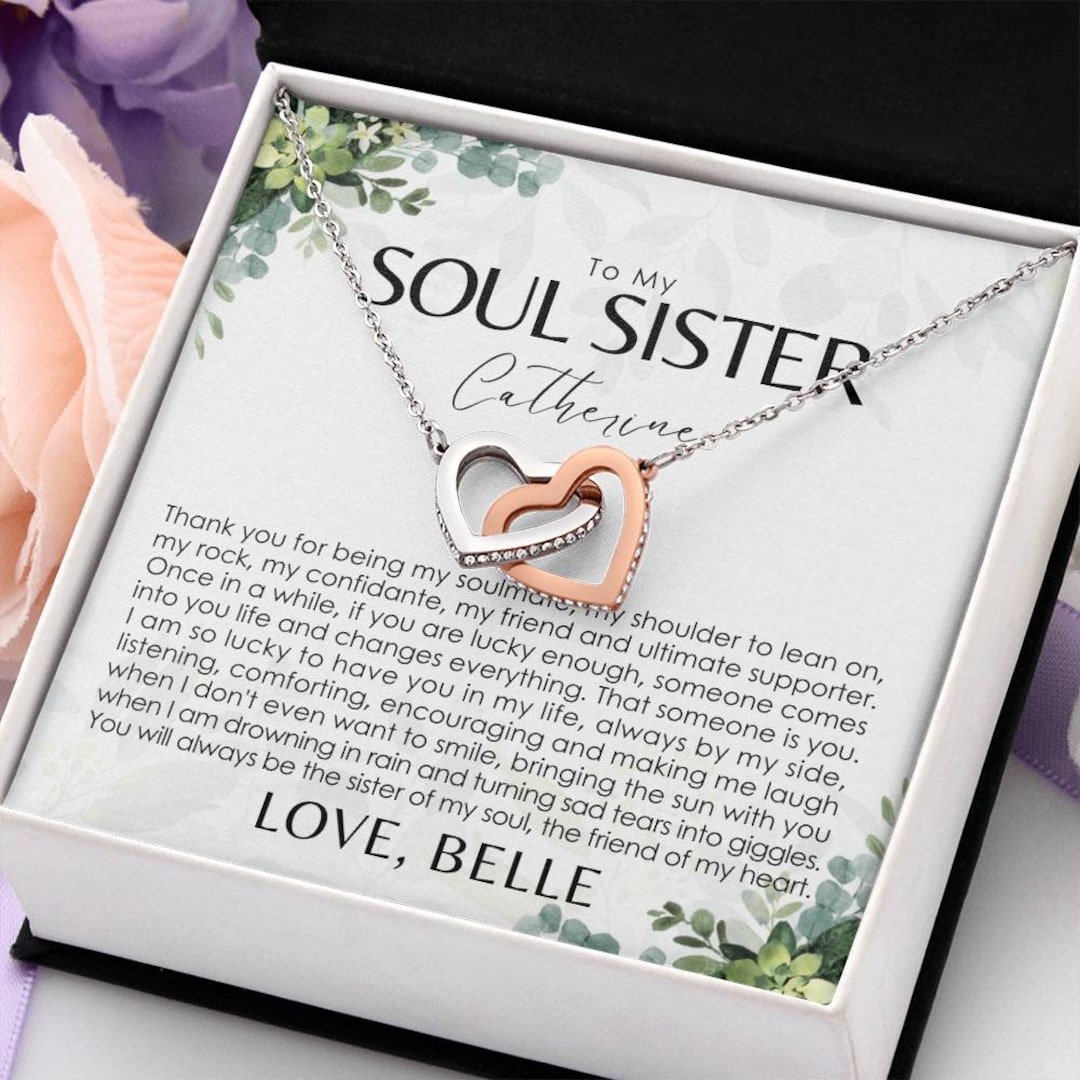 Soul Sister Necklace Personalized Message Card Bonus - Etsy