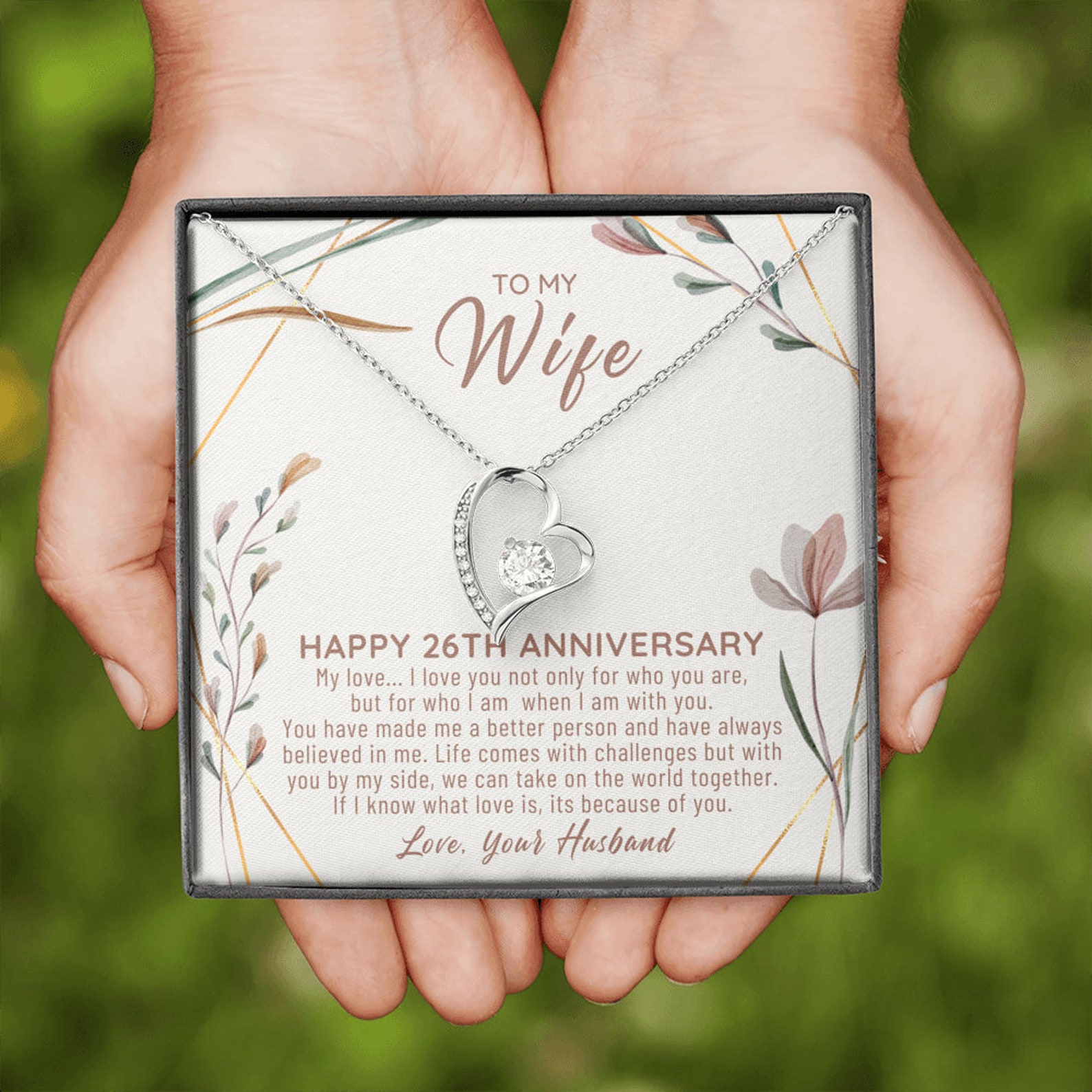 26th Wedding Anniversary Gift For Wife 26th Anniversary Etsy
