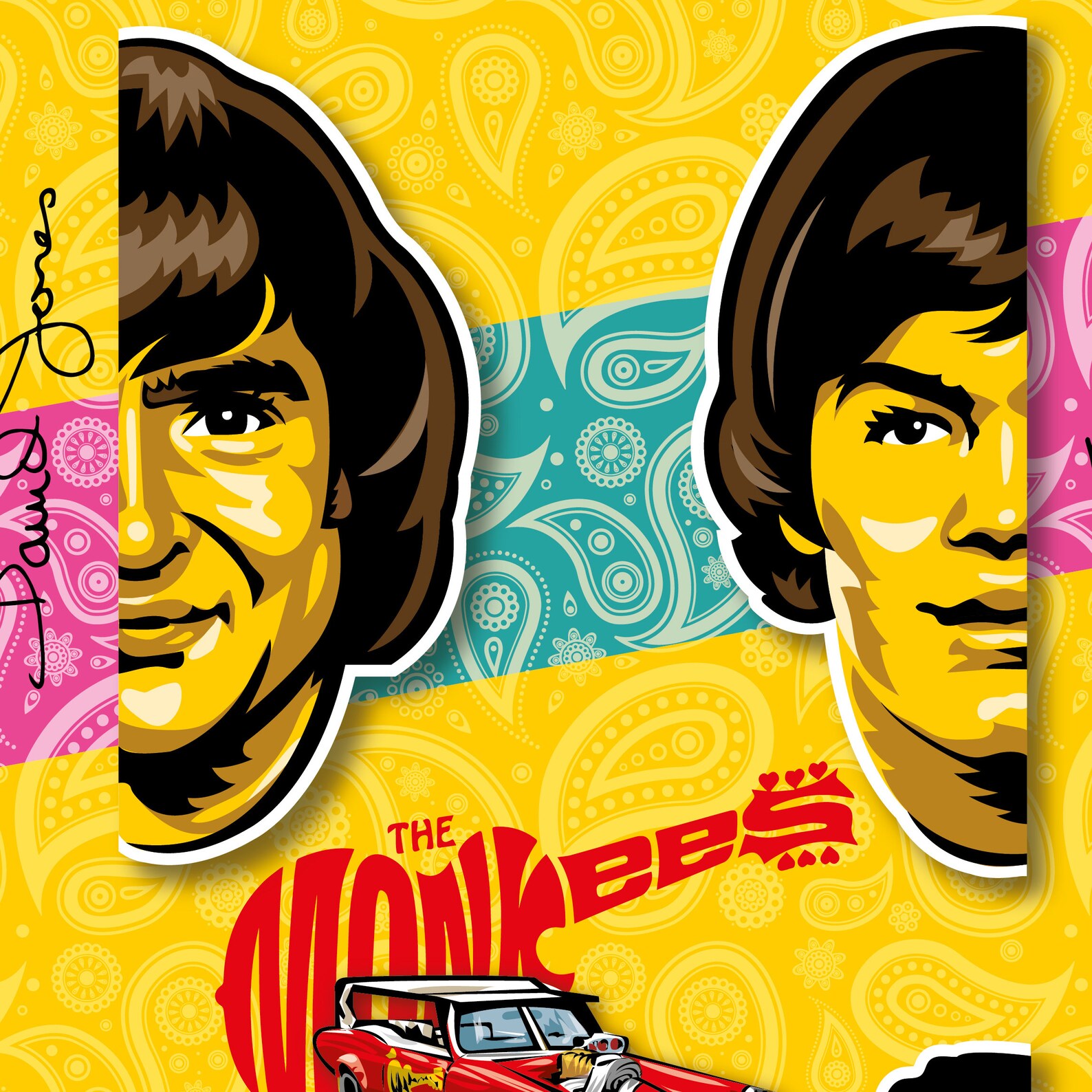The Monkees Monkees Print Monkees Poster Monkees The | Etsy