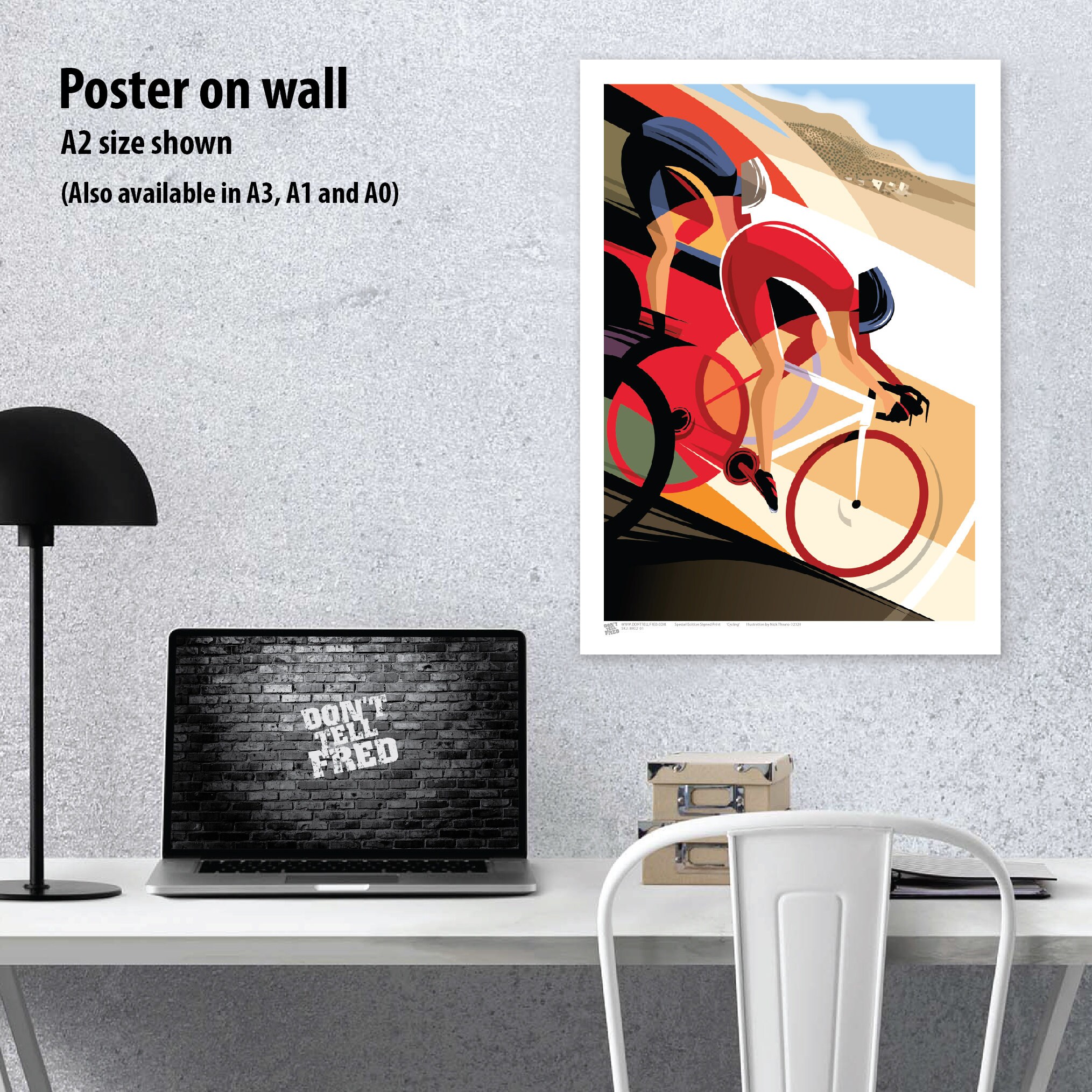 CYCLING Poster, A3, A2, A1, A0, Cycling, Bike, Bicycle, Cycle, Cyclist ...