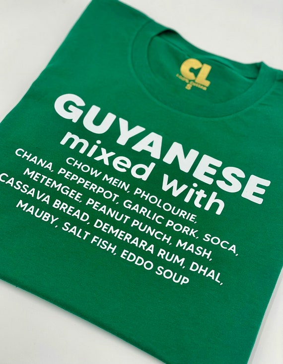 Guyanese T-shirt Guyanese Mixed With Guyana T-shirt West - Etsy