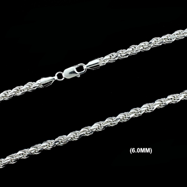 Silver Rope Chain - Etsy