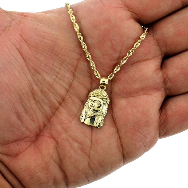Gold Jesus Piece Chain - Etsy