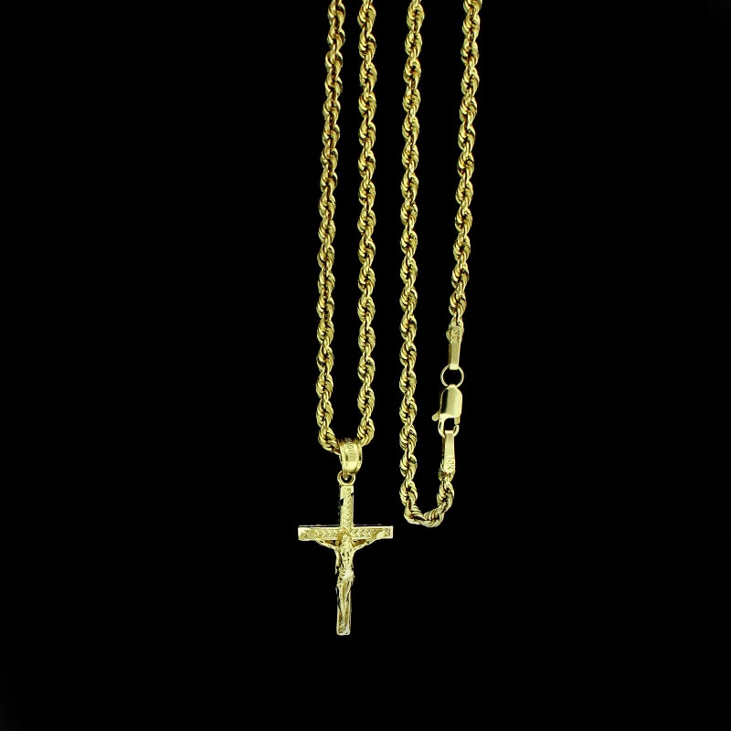 Jesus Cross Gold Chain - Etsy