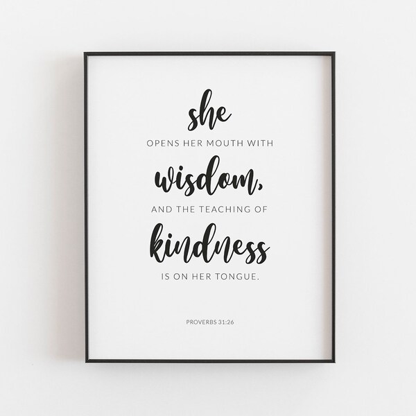 Proverbs 31 26 - Etsy