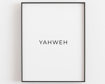 I Am YHWH yahweh Instant Printable Digital Download Wall Art Scripture ...