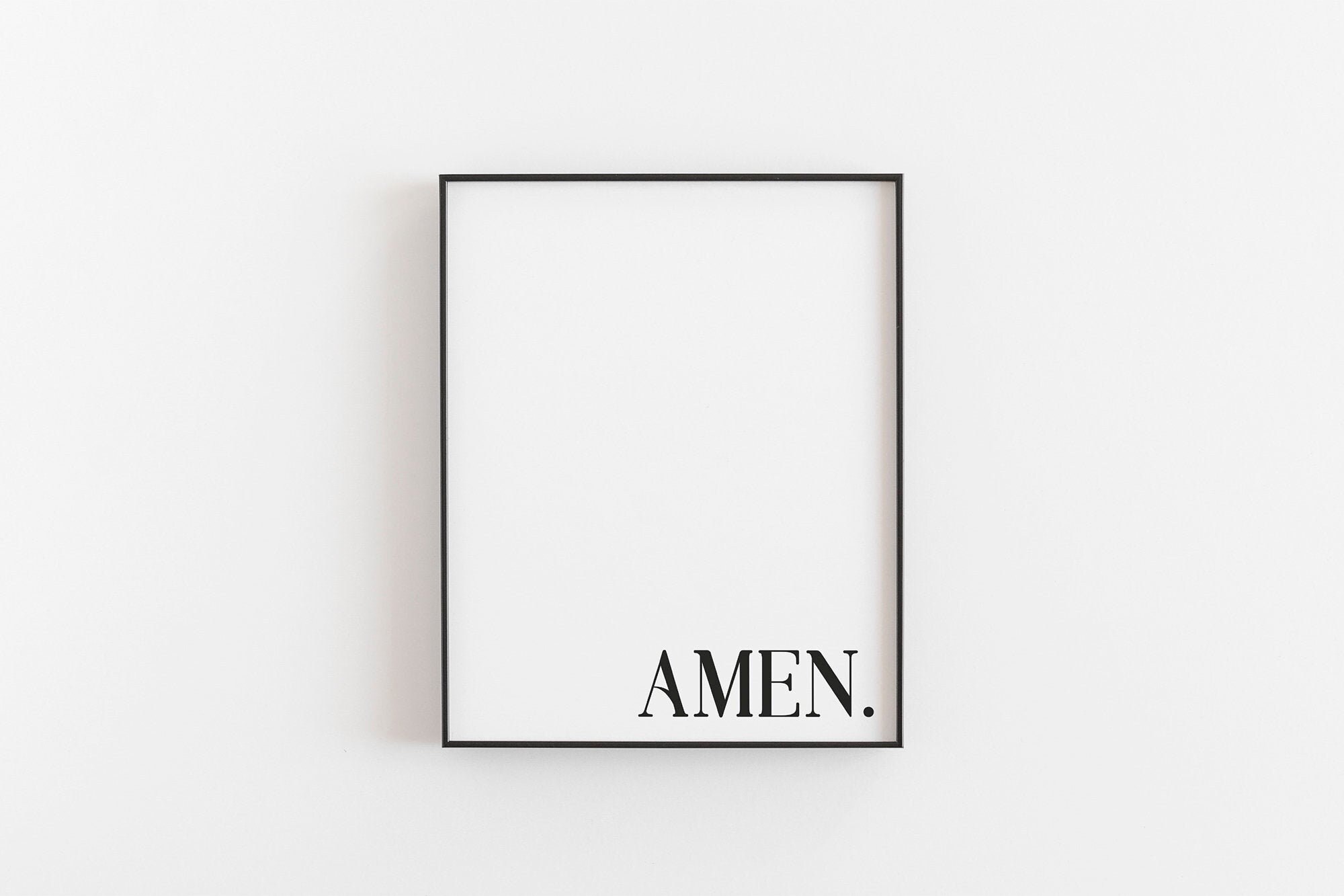 Minimal Amen Printable Modern Christian Wall Art - Etsy