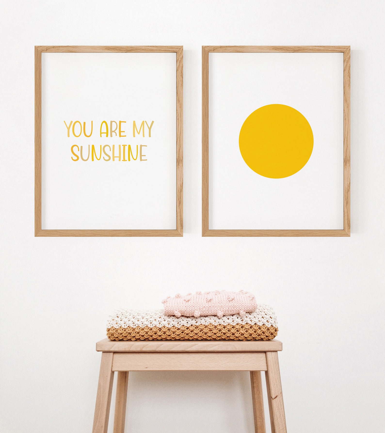 You Are My Sunshine Prints, Set of 2 Minimal Sunshine Printables ...