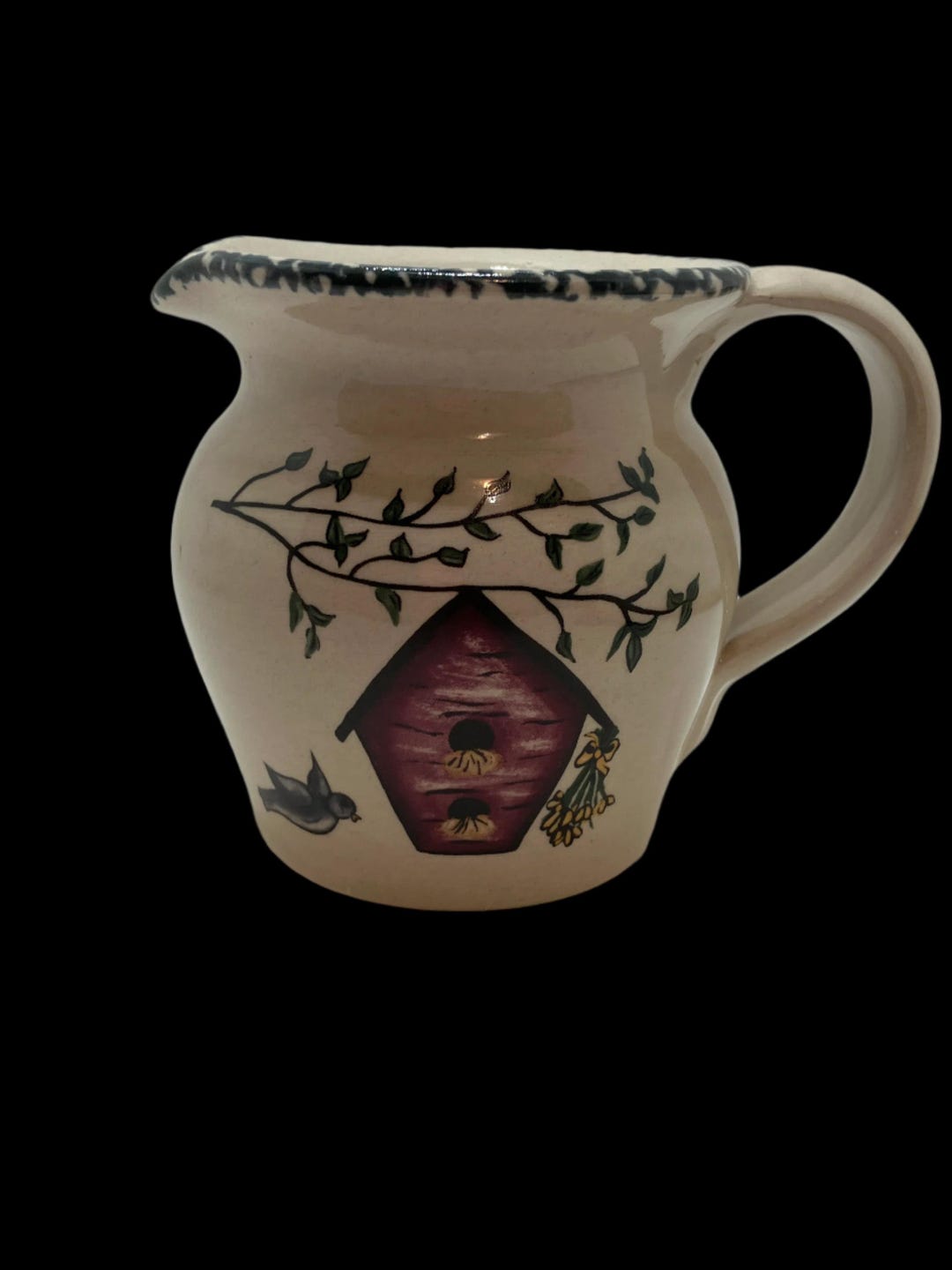 Vintage 1997 Casey Pottery Pitcher/creamer – Birdhouse & Bird Design - Etsy