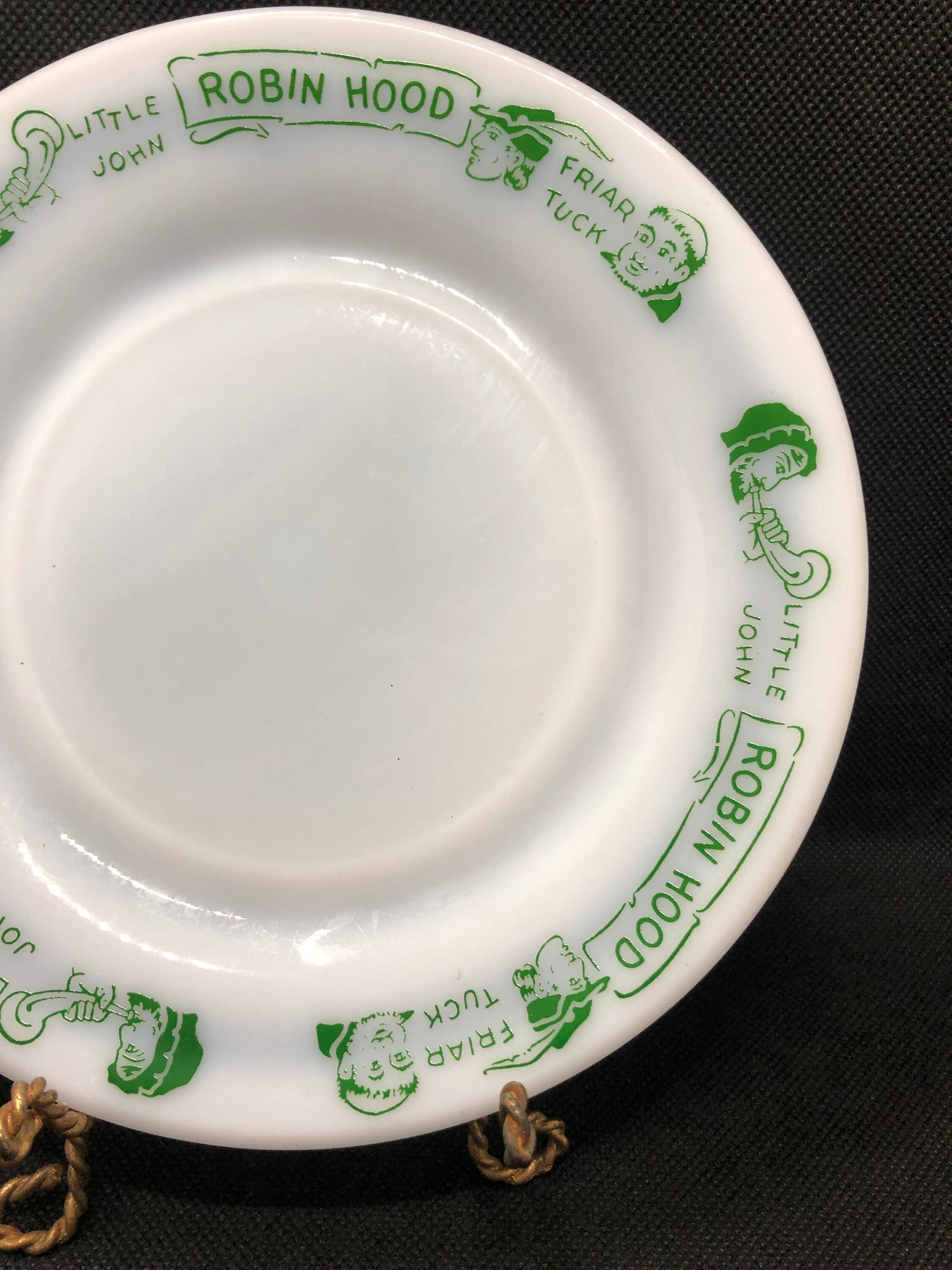 Hazel Atlas Robin Hood Milkglass Plate - Etsy