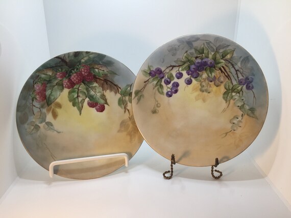 Limoges Hand Painted Berry Plates - Etsy