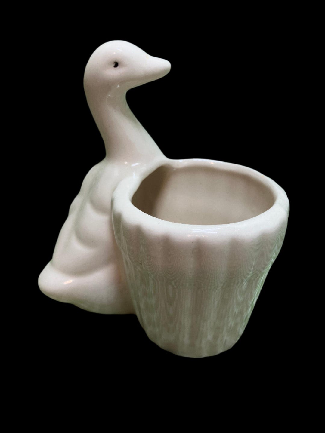 Vintage Ceramic Duck Planter – Small Creamy White – 4" - Etsy