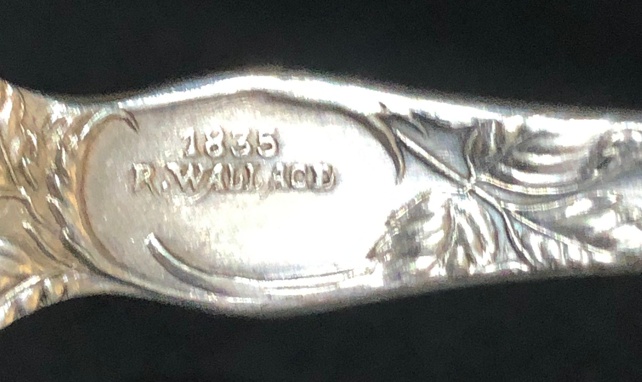 R Wallace Floral Pattern Berry Spoon - Etsy