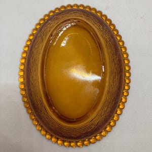 Vintage Amber Glass Dish - Hen on Nest - Etsy