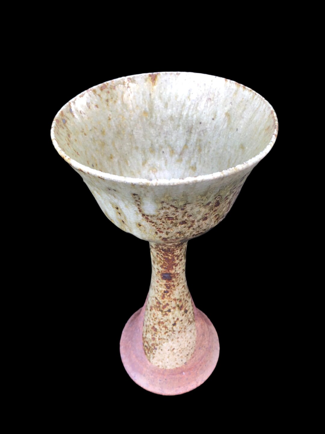 Vintage Pottery Goblet – 10" Tall – Handcrafted Wine Cup / Stemware ...