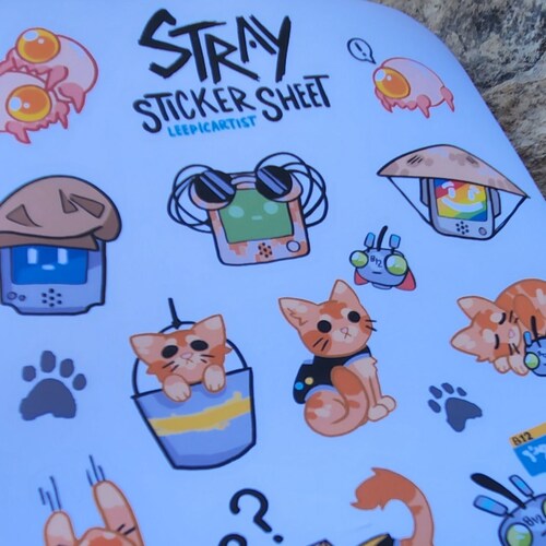 Stray Game Paper Sticker Pack - Etsy