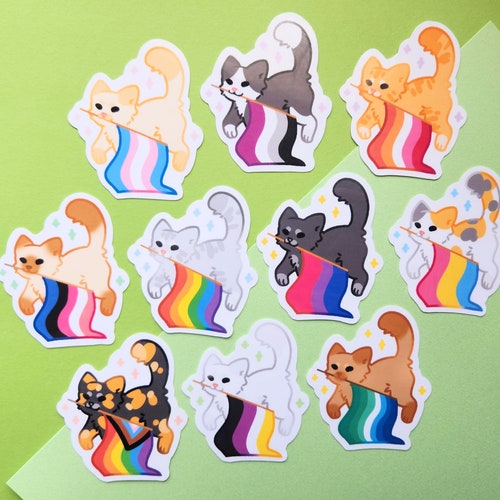 Pride Cat Stickers - Etsy