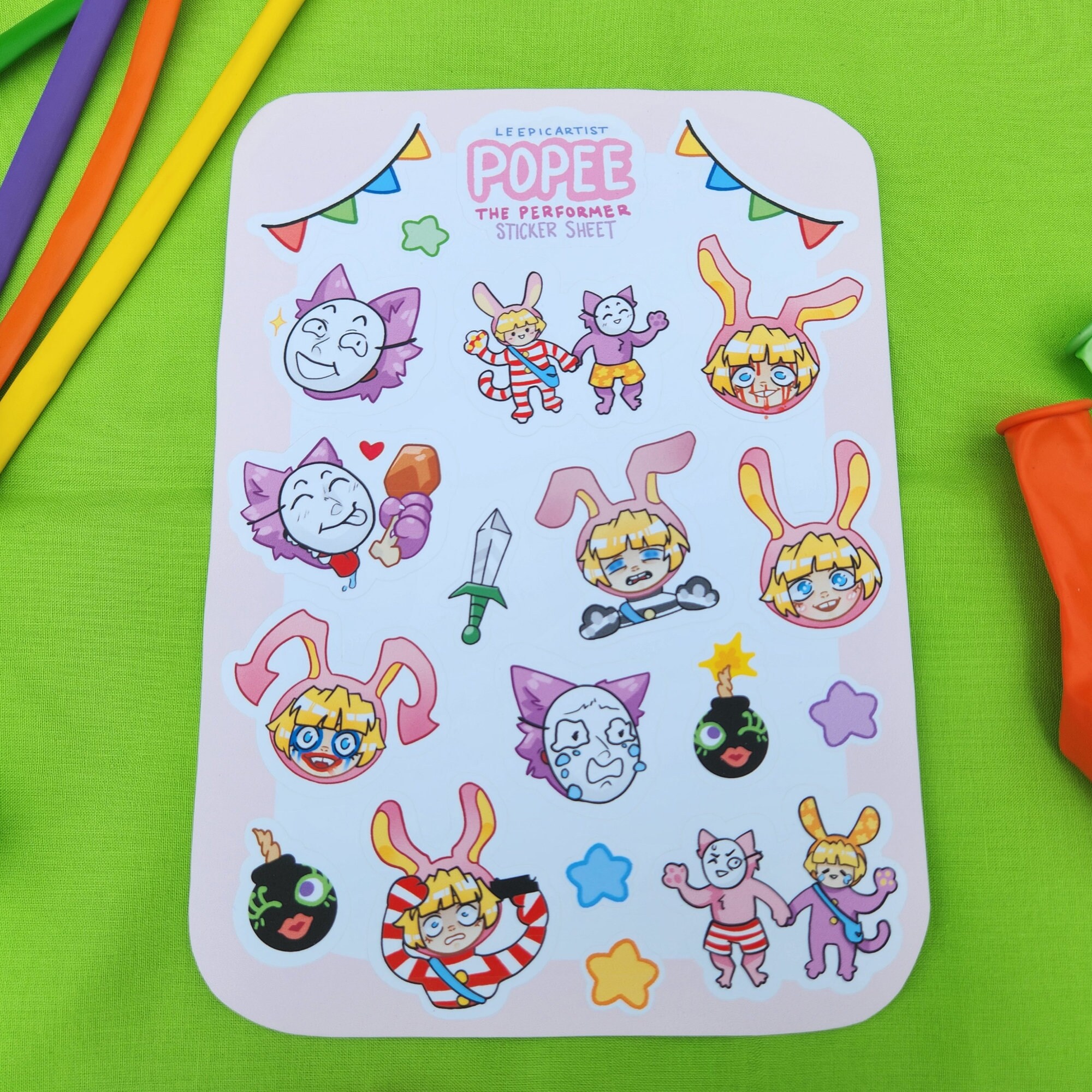 Popee the Performer Sticker Sheet - Etsy Canada