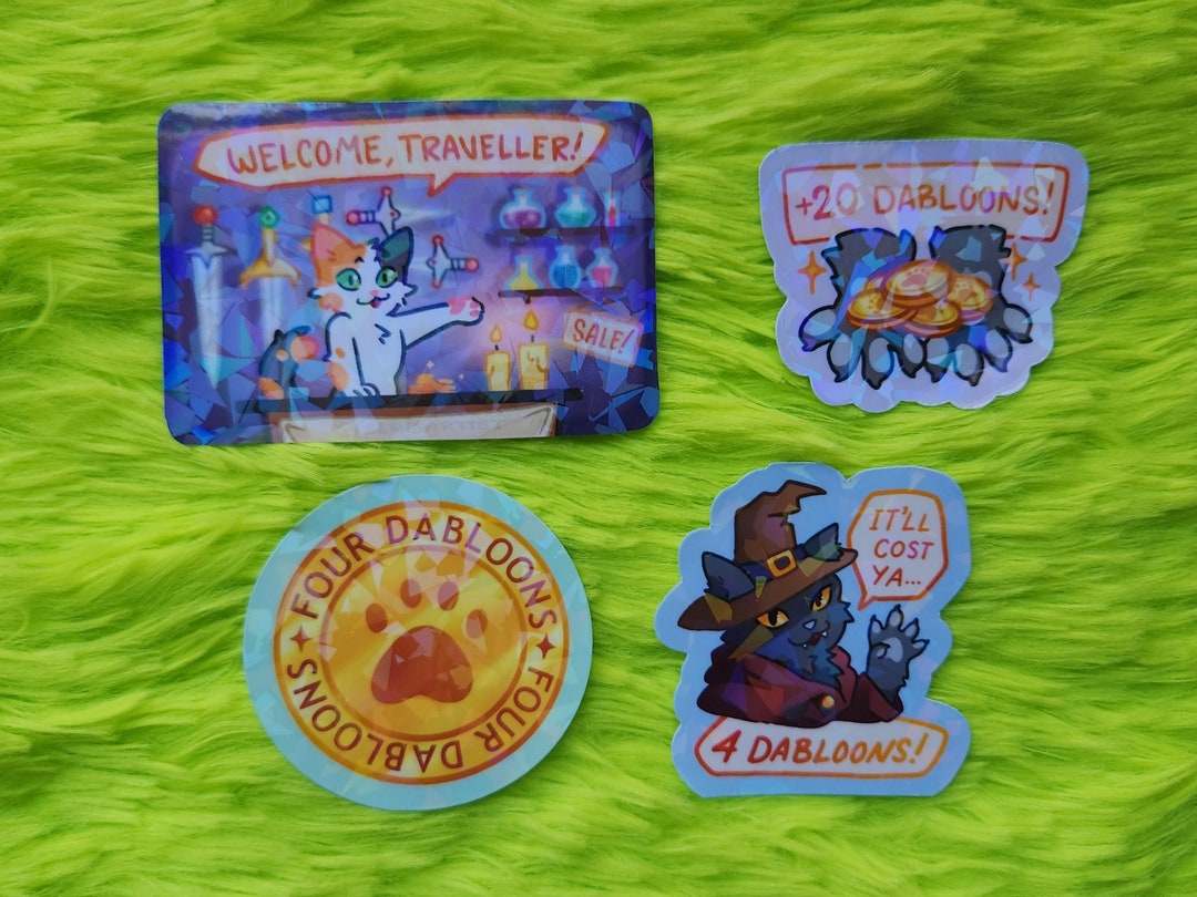 Holographic Dabloons Stickers - Etsy