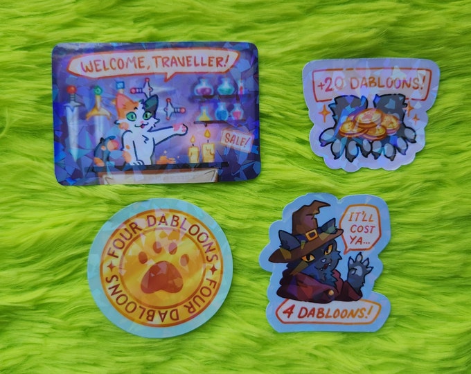 Holographic Dabloons Stickers - Etsy