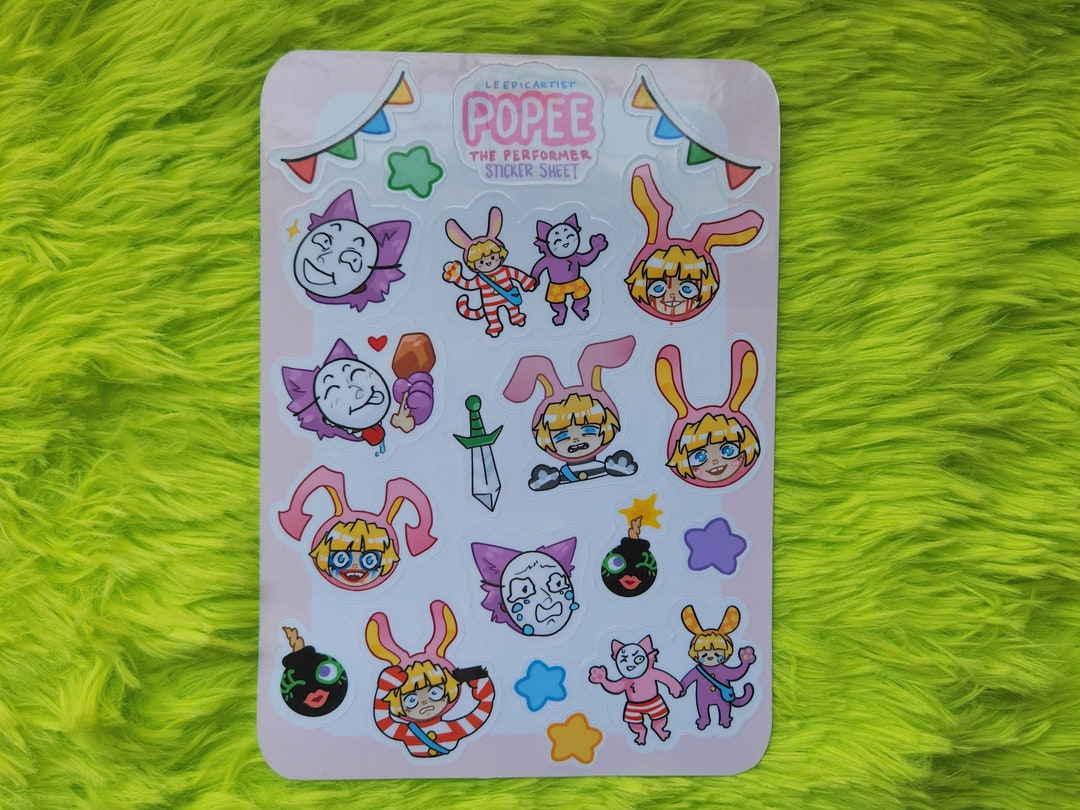 Popee the Performer Sticker Sheet - Etsy UK