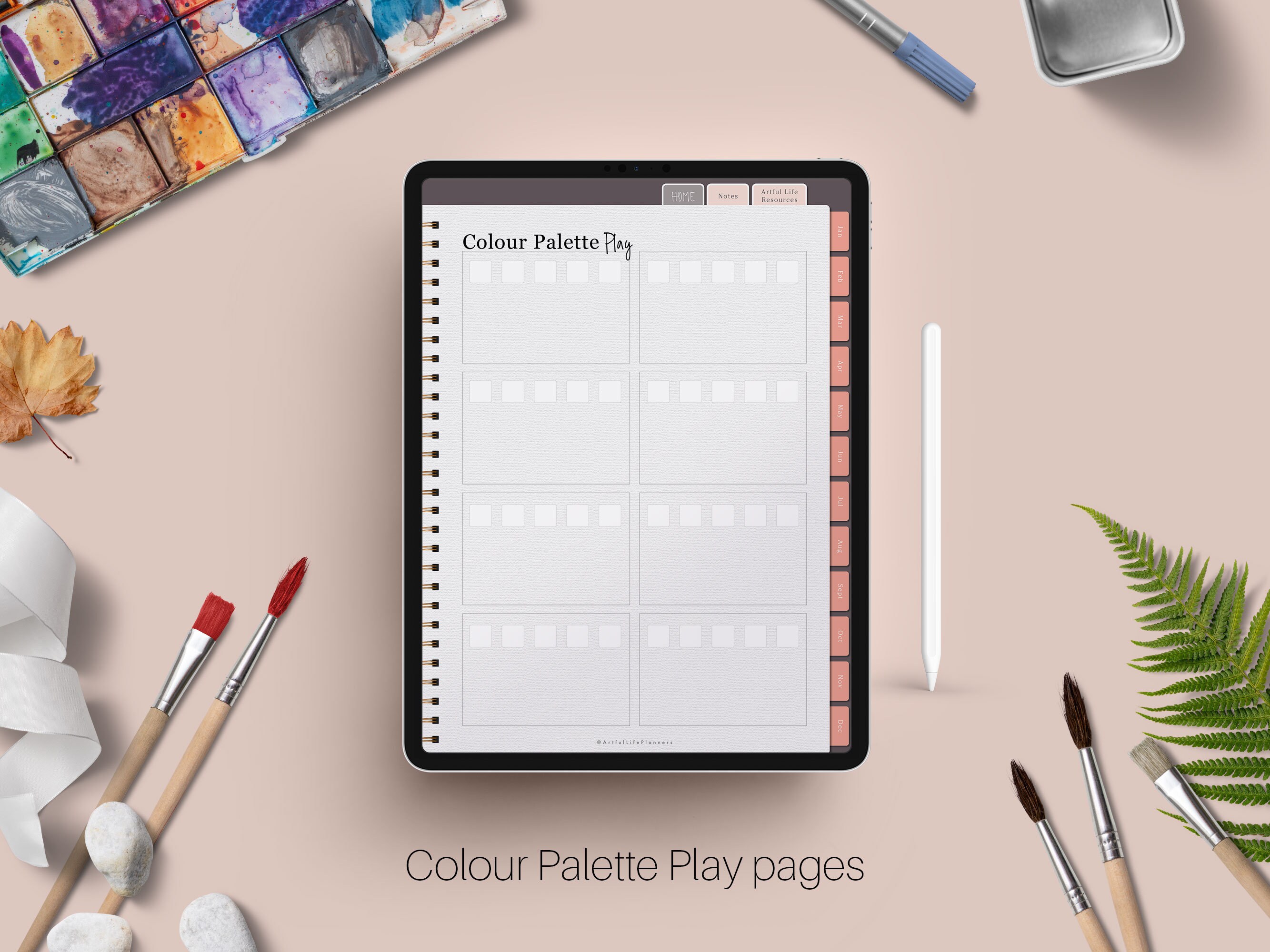 Artist Planner, Digital Planner, Undated Digital Planner, Creative ...