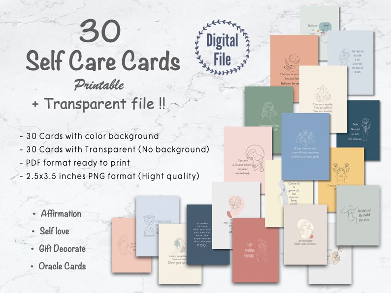 Positive Printable Cards With Motivational Quotes for Affirmation, Self ...