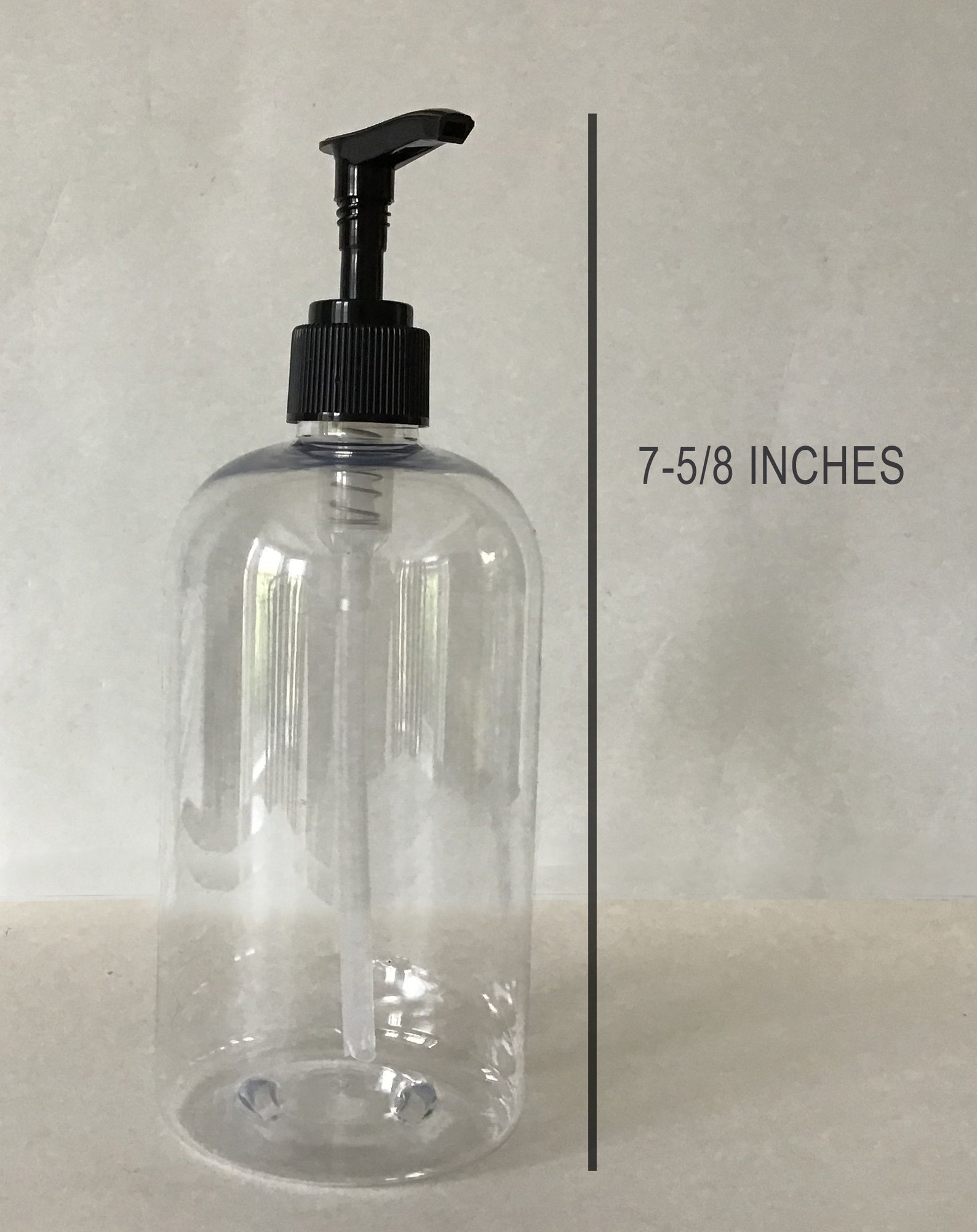 Refillable Shampoo/conditioner Bottle: 16 Oz Clear Plastic Dispenser - Etsy