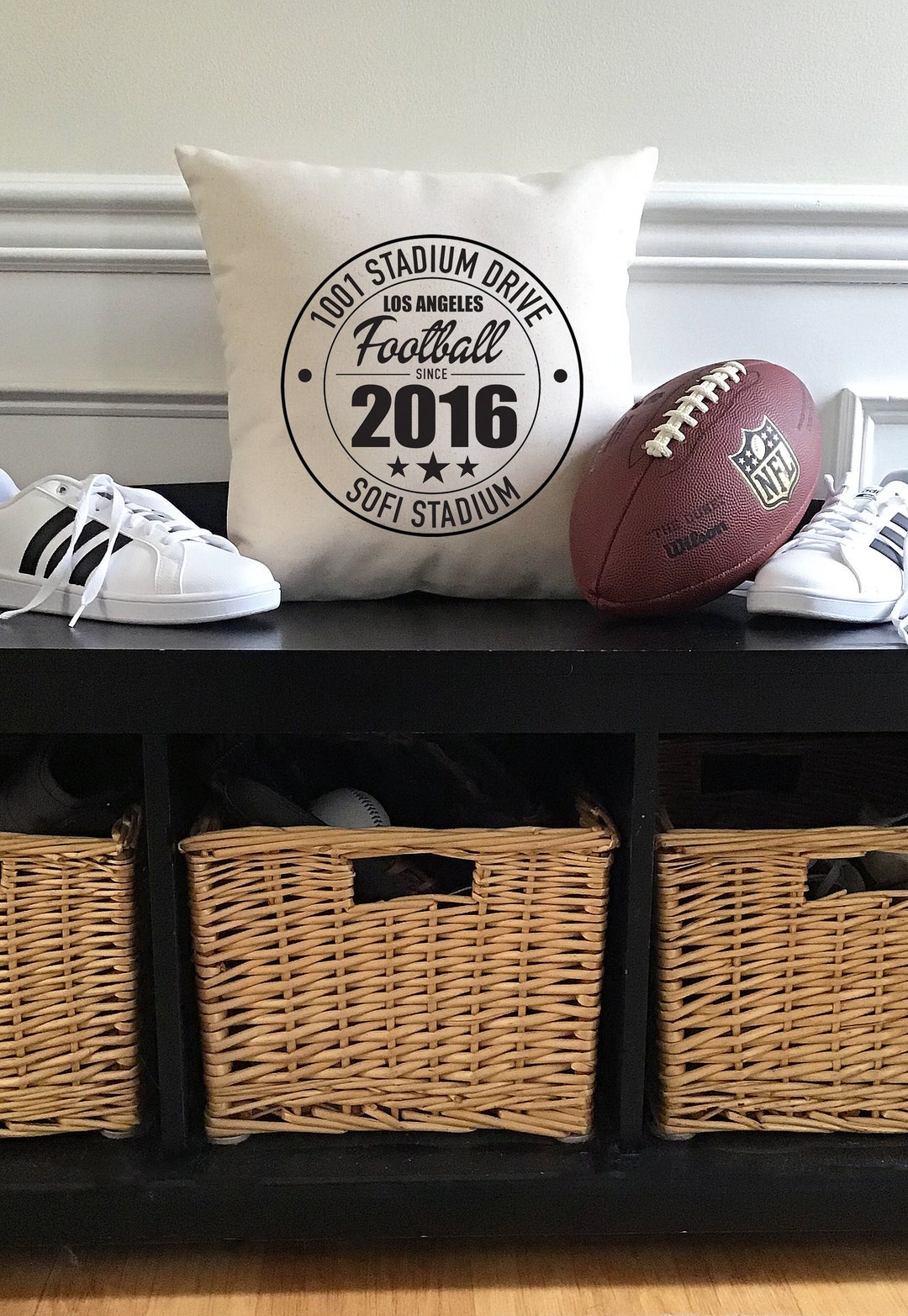 Los Angeles Rams Pillow: Sofi Stadium Address, Football Fan Gift - Etsy