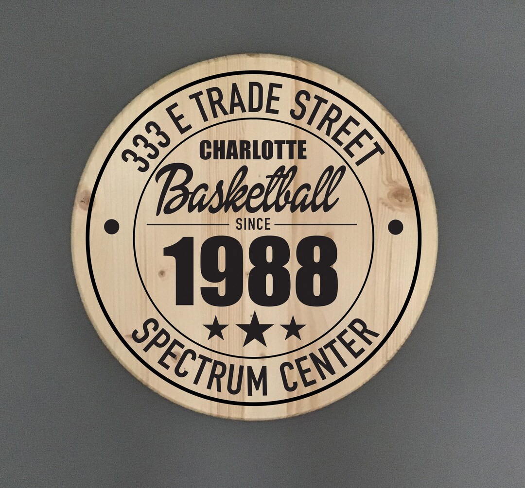 Charlotte Hornets Basketball Team | Spectrum Center Address Solid Pine ...