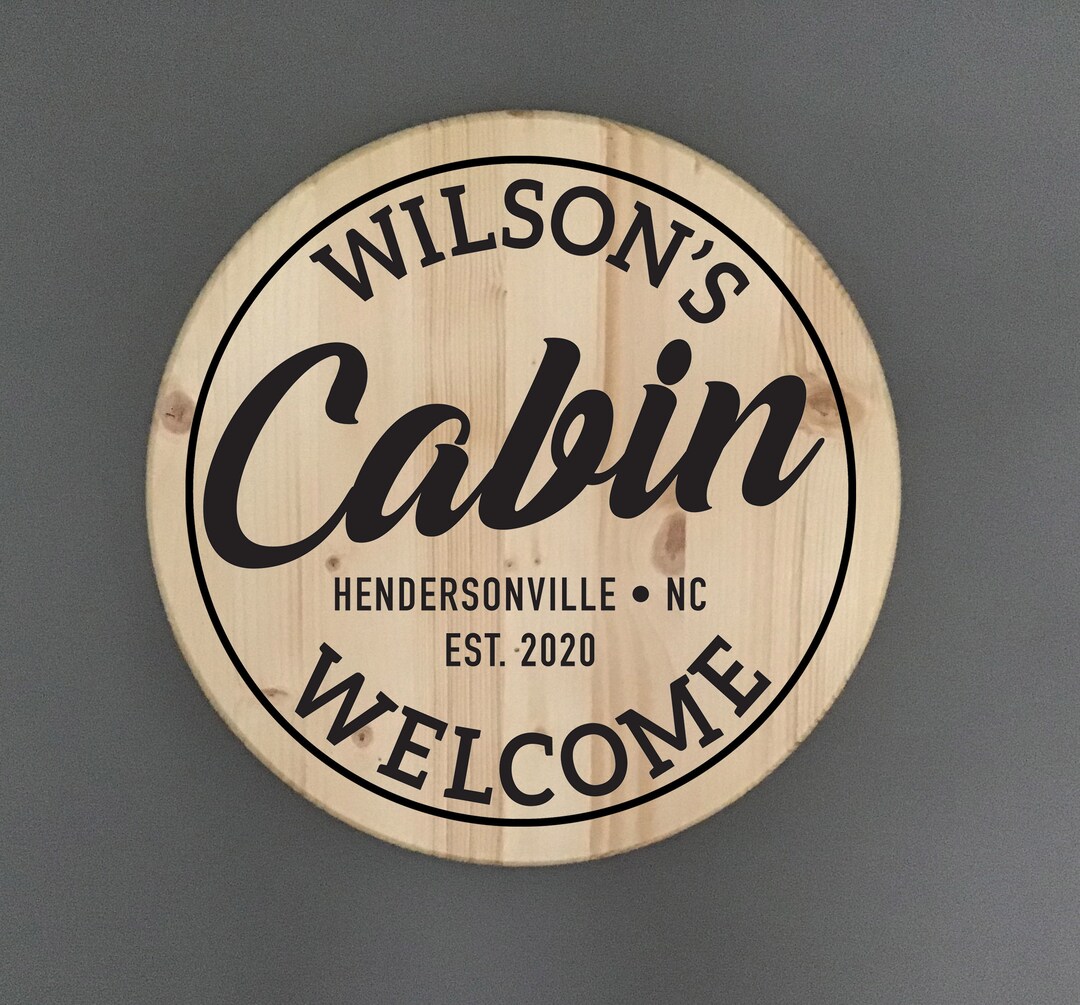 Personalized Custom Cabin Pine Wood Sign - Home Decor - Rustic ...
