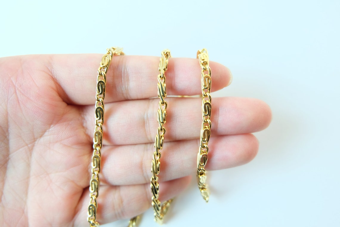 Gold Plated Snail Chain Necklace Ready to Use for Pendant - Etsy