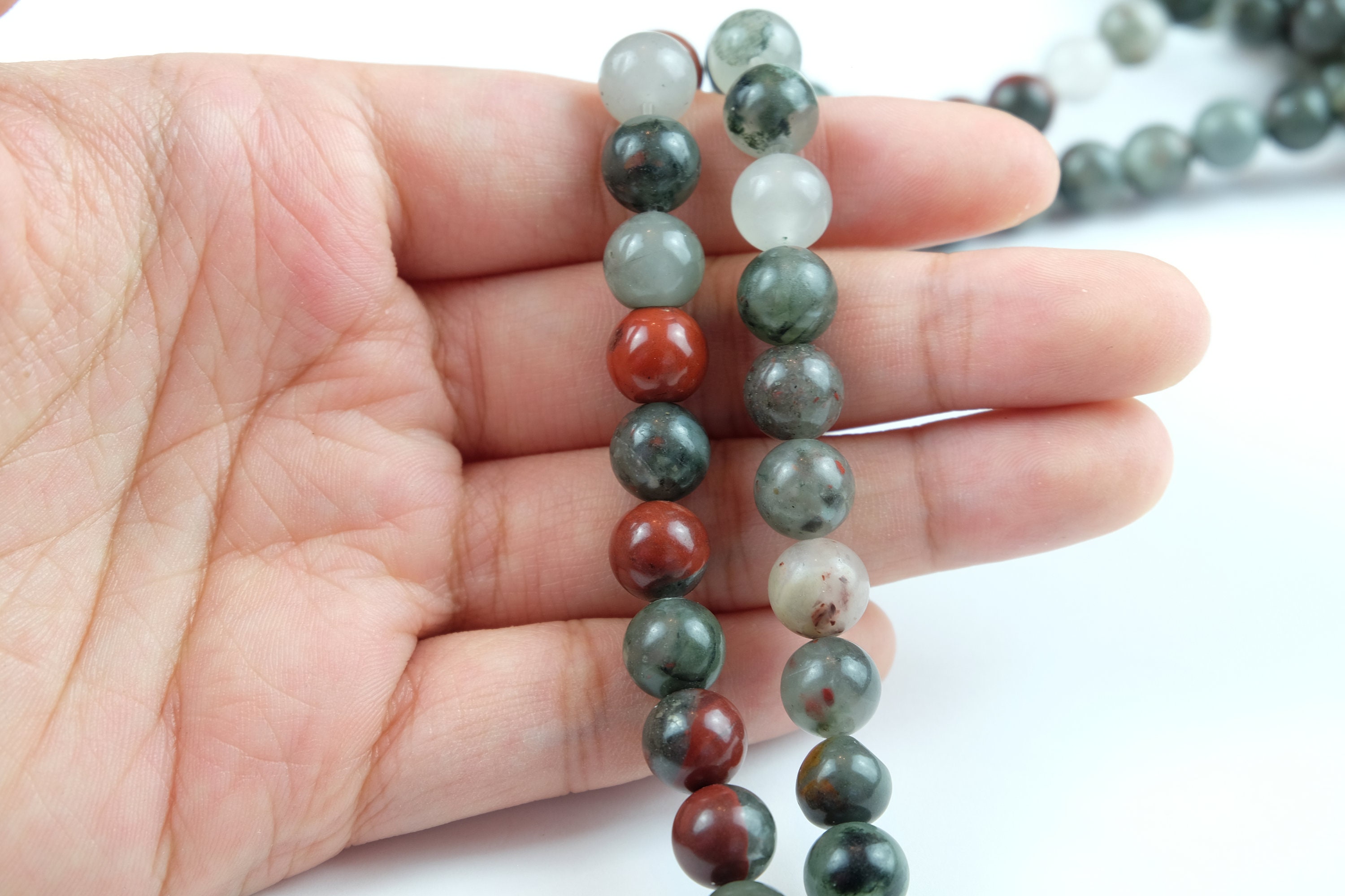 Blood Stone Gemstone Round Loose Beads,15.5 Inches Strand - Etsy