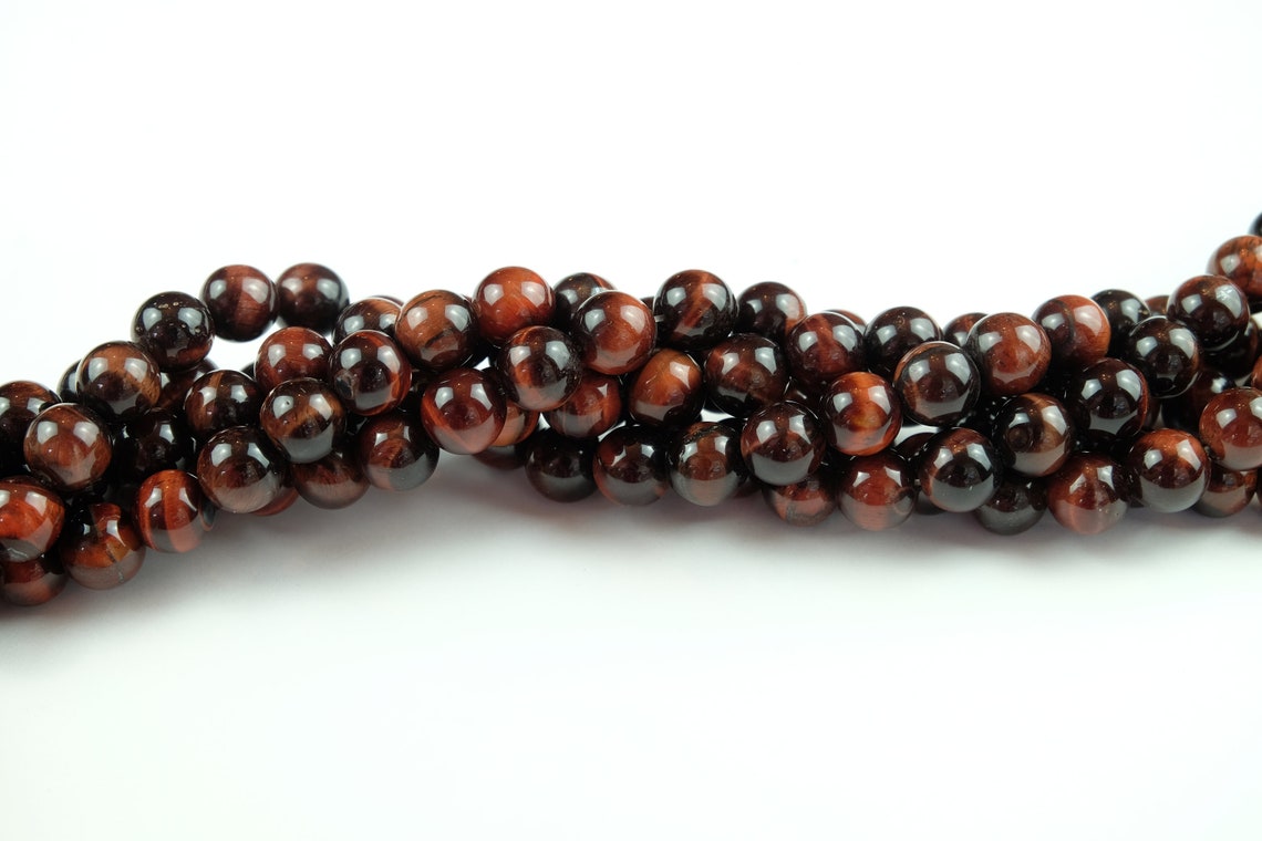 Red Tiger Eye Gemstone Round Loose Beads,15.5 Inches Strand - Etsy