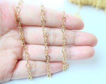 Heart Link Chain | Etsy