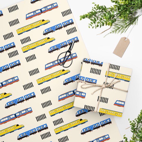 Wrapping Paper Train - Etsy