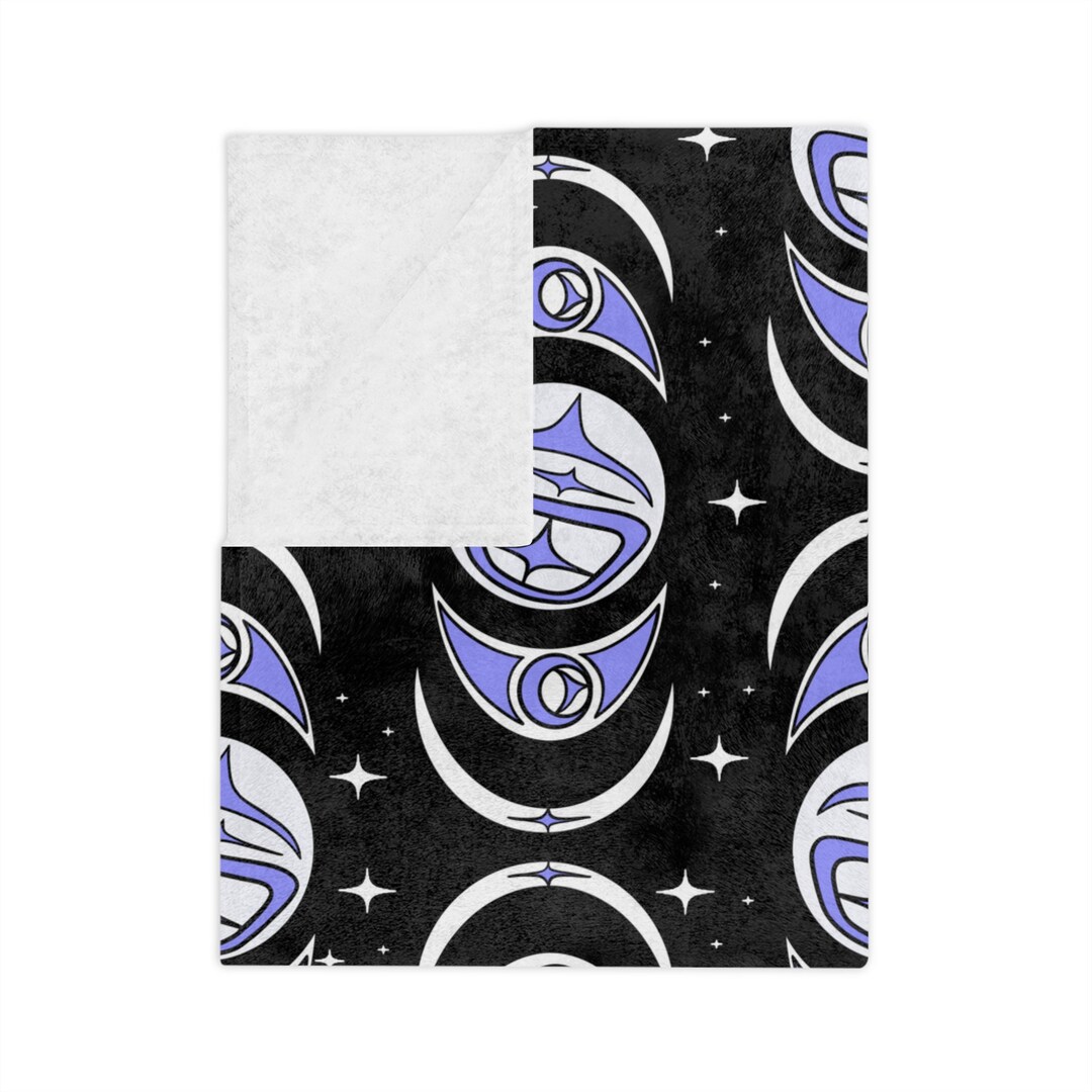 Coast Salish Moon Phase Blanket Indigenous Art Native American Owned ...