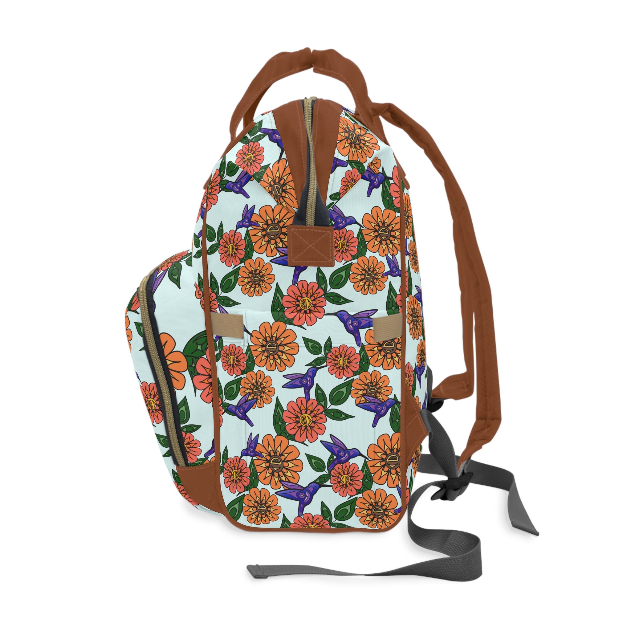 Coast Salish Floral Hummingbird Diaper Bag Native American - Etsy