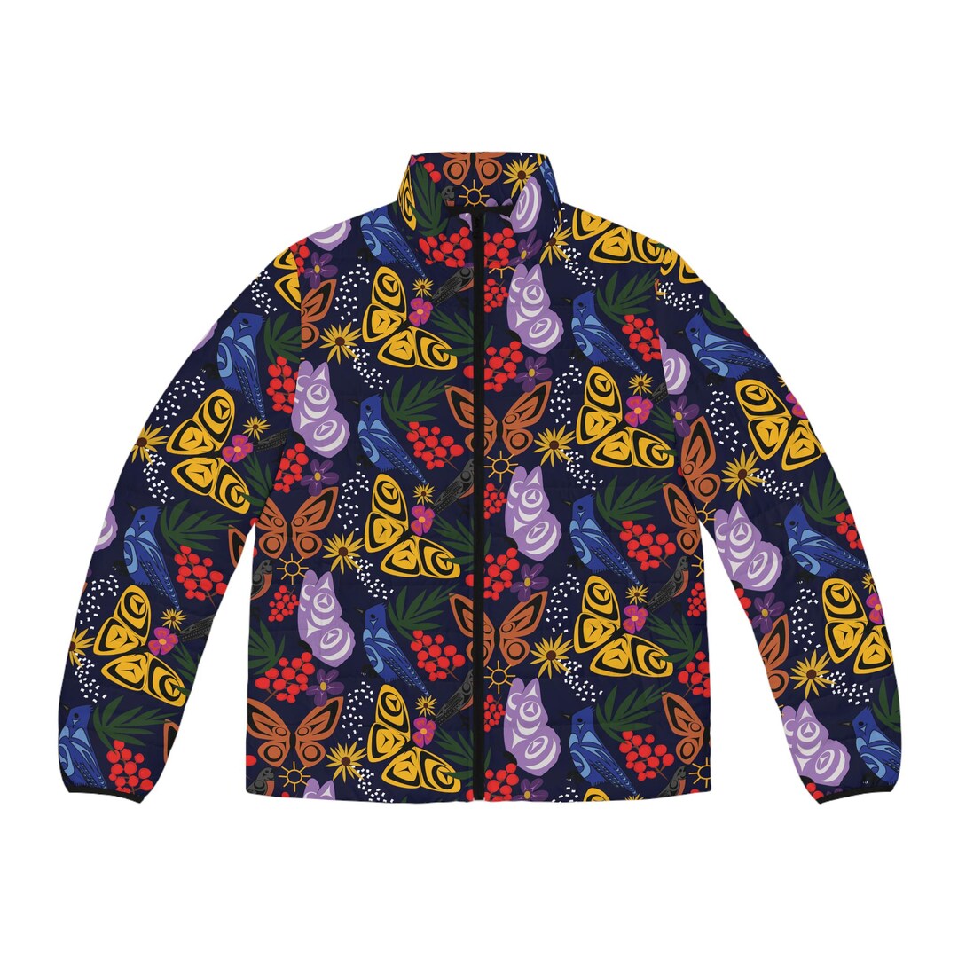 Coast Salish Puffer Jacket Native American Outerwear, Winter Coat ...
